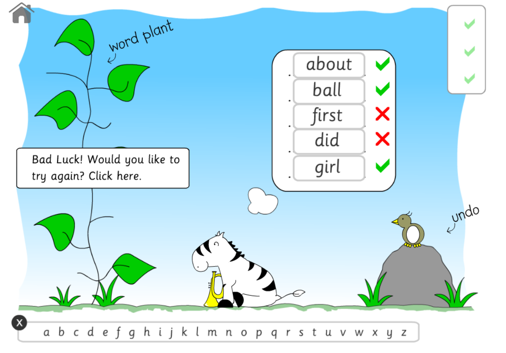 Alphabetical Order Game