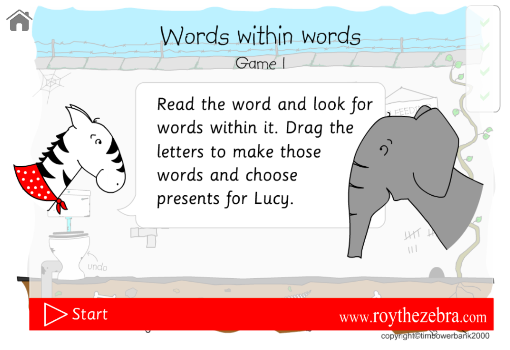 Finding Words Within Words Worksheet