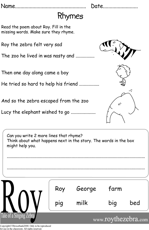 Literacy Worksheets