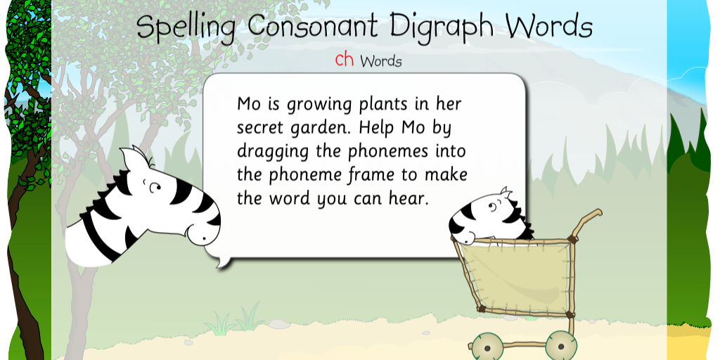 Spell consonant digraph games | ch Words | phase 3 phonics